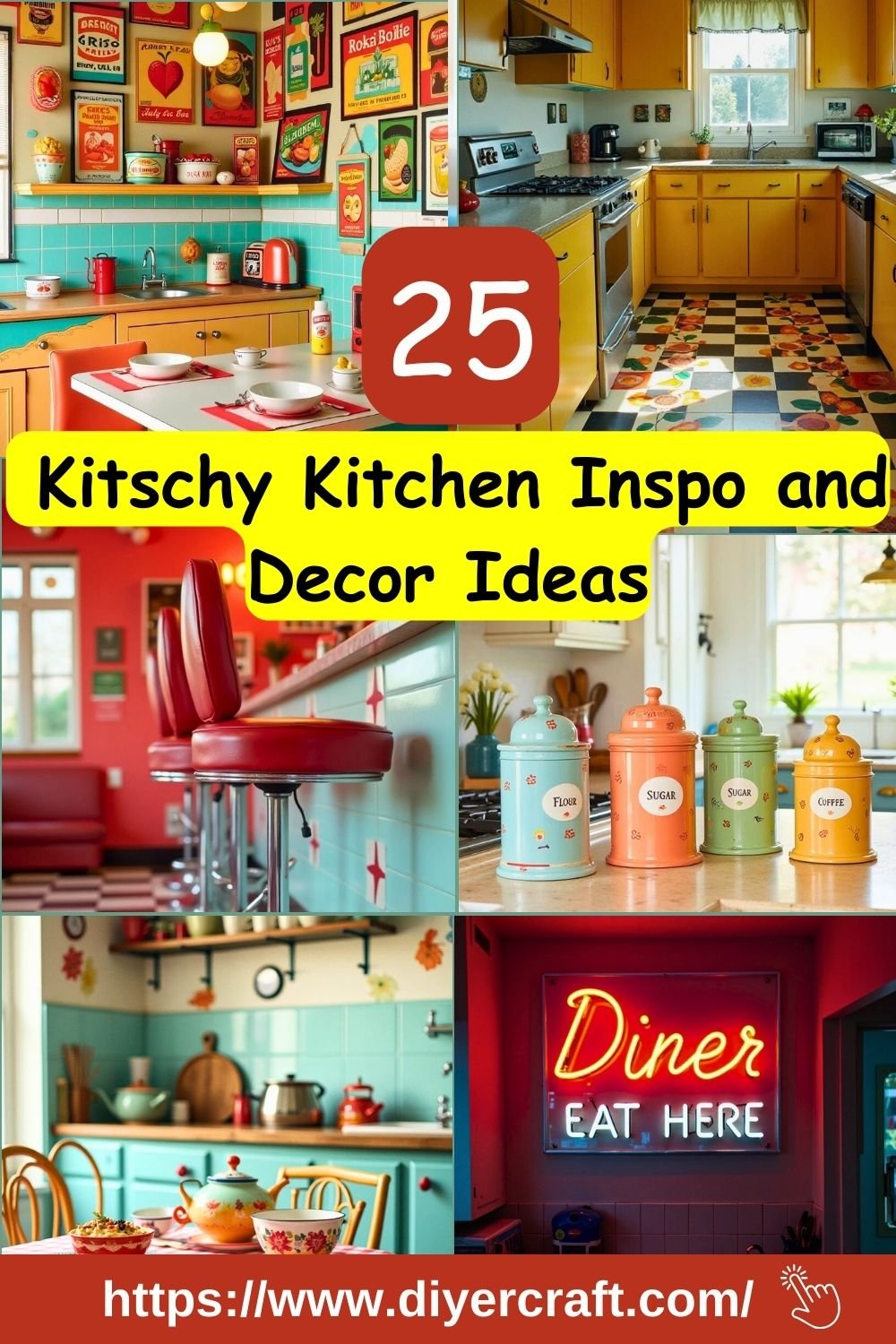 25 Kitschy Kitchen Inspiration Ideas for a Playful, Retro Vibe - Diyer ...