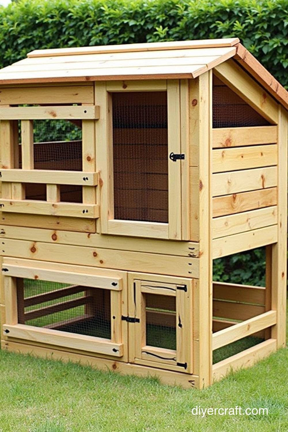 22 Affordable DIY Rabbit Hutch Ideas for Your Backyard - Diyer Craft