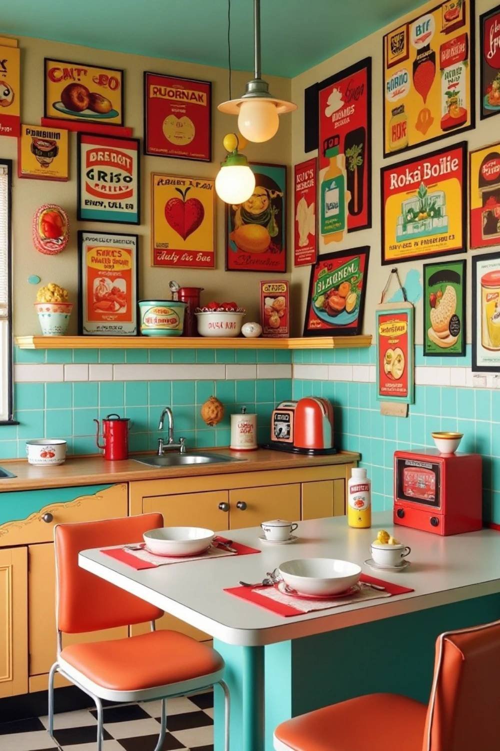 25 Kitschy Kitchen Inspiration Ideas for a Playful, Retro Vibe - Diyer ...