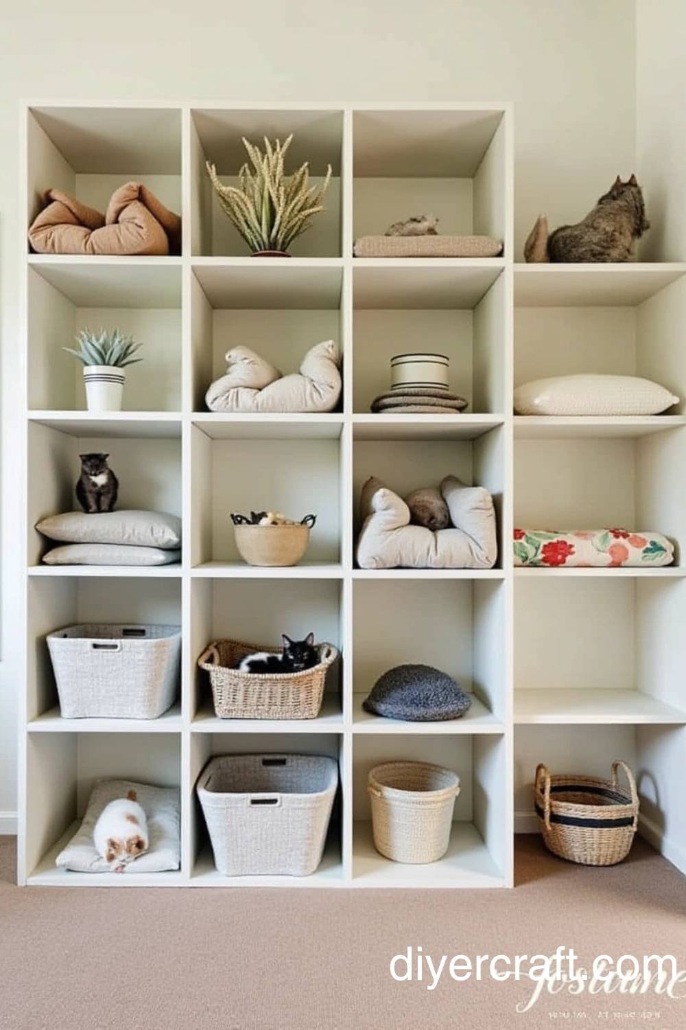 18 Creative DIY Cat Wall and Shelf Ideas for Happy, Active Cats - Diyer Craft